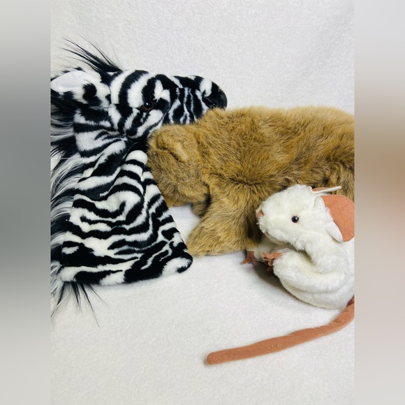 Toys | Vintage Folkmanis Zebra Hand Puppet White Mouse Puppet Plush ...